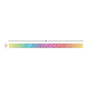 Teacher Created Resources Colorful Scribble Magnetic Border, 77290 0.375 H x 27.5 L x 3 W