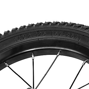 JOYSTAR 14 Inch Kids Bike Front Wheels Replacement with 14 Inch Air Rubber Tire Black Don't Fit with Huffy Bike