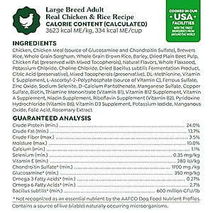 Greenies Smart Essentials Adult Large Breed High Protein Dry Dog Food Real Chicken & Rice Recipe, 30 lb. Bag