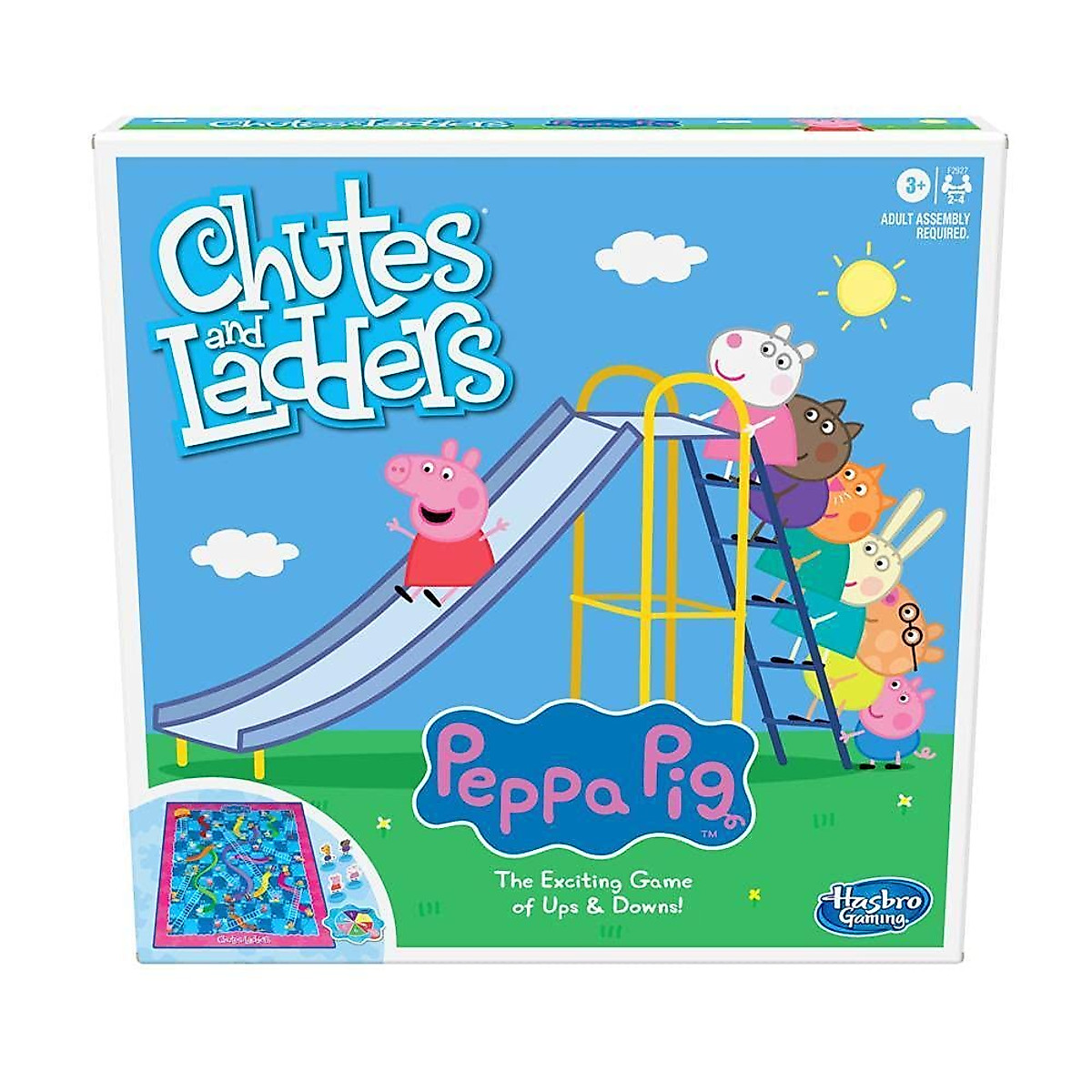 Hasbro Gaming Chutes and Ladders: Peppa Pig Edition Board Game for Kids Ages 3 and Up, Preschool Games for 2-4 Players
