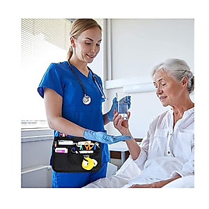 Nurse Fanny Pack with Stethoscope Holder – Medical Waist Bag Ideal for Nurses and Medical Care Workers – Premium Medical Fanny Pack for Nurses -Nurse Gift for Women-Black