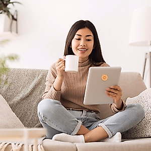 Energydots smartDOT | EMF Support for Electro-Stress from Wireless Devices – Cell Phones, Laptops, Wi-fi Routers | Orange, 5 Pack