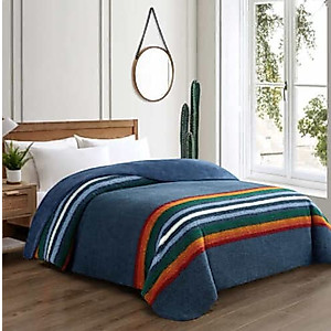 Pendleton King Grand Canyon Multi Sherpa Blanket 112 by 92 Over 10,000 Square in