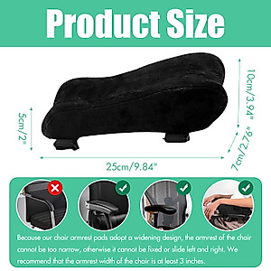 XJ-HOME Office Chair Arm Covers, Ergonomic Armrest Pads, Farewell to Pain in Arms and Shoulders Skin Friendly Velvet, Elbow Support Cushion, Arm Riser for Desk Chair, Gaming Chair, Car Seat, 2 Pack