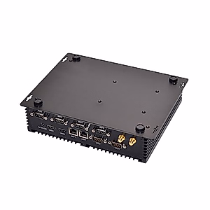 HUNSN Fanless Industrial PC, Mini Computer, Core I5 4200U 4250U 4258U 4278U 4288U, Windows 11 / Linux Ubuntu, IM04, 2 x HDMI, 2 x LAN, 6 x COM RS232, 8 x USB, 8G RAM, 128G SSD