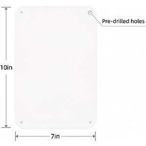 10-Pack White Blank Sign, 10"x 7" Plastic