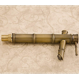 Antique Bathroom Sink Faucet Single Handle One Hole Mixer Tap Bath Lavatory Basin Brass Faucets