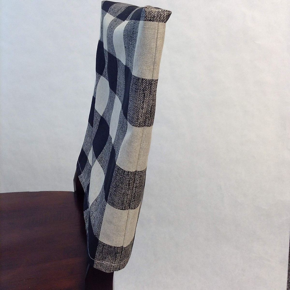 Chair back cover, Custom Fabric Slipcover, Buffalo Checkered Chair Cover, Chair Slipcover, Plaid Fabric, Checkered Fabric, Farmhouse Slipcover