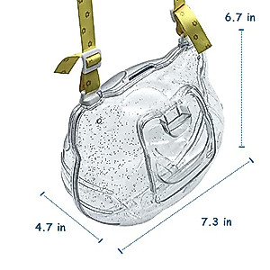 Hamster Carrier Bag Portable Guinea Pig Travel Backpack Breathable Small Pet Outgoing Bag for Hamster Gerbil Guinea Pig Sugar Glider (Transparent)