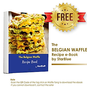 Mini Waffle Tongs by StarBlue – 8 Inches Silicone and Nylon Serving Tongs with Non-Slip Smooth Handles, Non-Scratch and Dishwasher Safe, Multipurpose Spatula Tongs for Belgian Waffle Serving