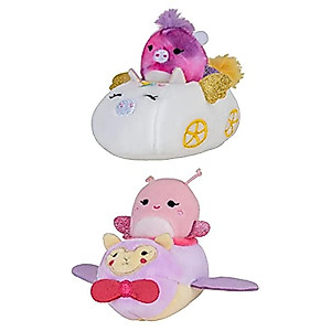 Squishmallow Official Kellytoy Mystery 4 Pack ~ 8 inch, 5 inch, 3.5 inch Clip and 2" Mini Squishville Set