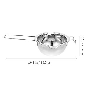 Hemoton Stainless Steel Double Boiler Pot Melting Pot Chocolate Melt Bowls Baking Pan for Butter Candy Cheese Candle Soap Making