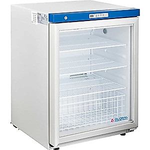 Global Industrial Undercounter Laboratory Refrigerator, Glass Door, 4.2 Cu.Ft.