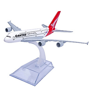 Bswath Model Plane 1:400 Scale Model Qantas A380 Model Airplane Diecast Airplanes Metal Plane Model for Gift