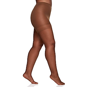 Berkshire Women's Plus-Size Queen Ultra Sheer Control Top Pantyhose 4411, French Coffee, Queen Petite