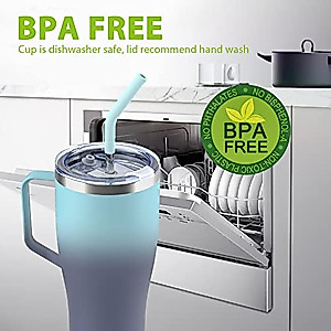 Zenbo 32 oz Insulated Tumbler with Handle Lid and Straw–Keep Drinks Cold up to 24 Hours-Stainless Steel Vacuum Insulated Mug with Handle – Leak Proof Lid, Dishwasher Safe,Fit in Car Cup Holder