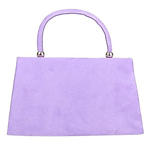Girly HandBags Retro Plain Clutch Bag Lilac