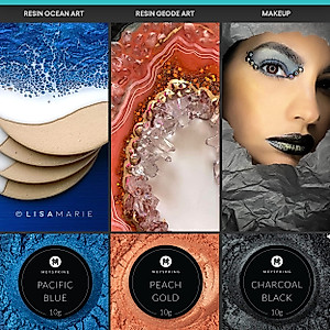 MEYSPRING Two Tone Collection - Mica Powder for Epoxy Resin - New Generation of Epoxy Resin Color Pigment - 100% Mineral, Skin-Safe, and Inert Pigment Powder for Epoxy Resin (Pigment Powder Set 100g)