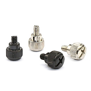 Chiloskit 6#-32x5 M3.5 Thumbscrews Head Thumb Screws for PC Case Desktop Computer, 20Pcs (Silver)