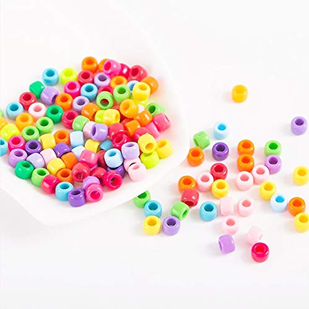 Arokimi Beads for Bracelets,Color Beads for Hair Braids,Making Jewelry Necklace
