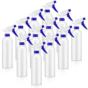 Tioncy 12 Pcs 17 Oz Plastic Spray Bottle Adjustable Spray Bottles Leak Proof Empty Water Bottle Refillable Spray Bottles for Cleaning Solution, Planting, Pet, BBQ, Bathroom, Kitchen (Blue)