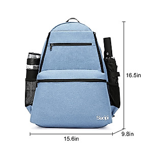 Sucipi Tennis Bag Professional Tennis Backpack for Men and Women Racket Bags with Ventilated Shoe Compartment, Holds 2 Tennis Rackets, Pickleball Paddles