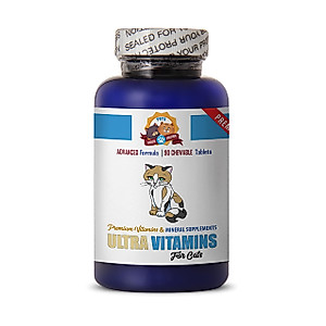 cat Vitamins for Liver - Ultra CAT Vitamins - Mineral Supplement - Premium Chews - Vitamin b12 for Cats - 90 Treats (1 Bottle)