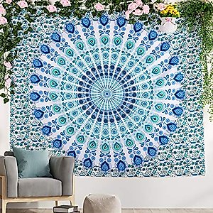 Urbanstrive Not Fade Bohemian Tapestry, Wall Tapestry for bedroom Aesthetic Hippy Tapestries for Bedroom Beach Blanket Home Decor, Machine Washable (59x51 in)(150x130 cm)