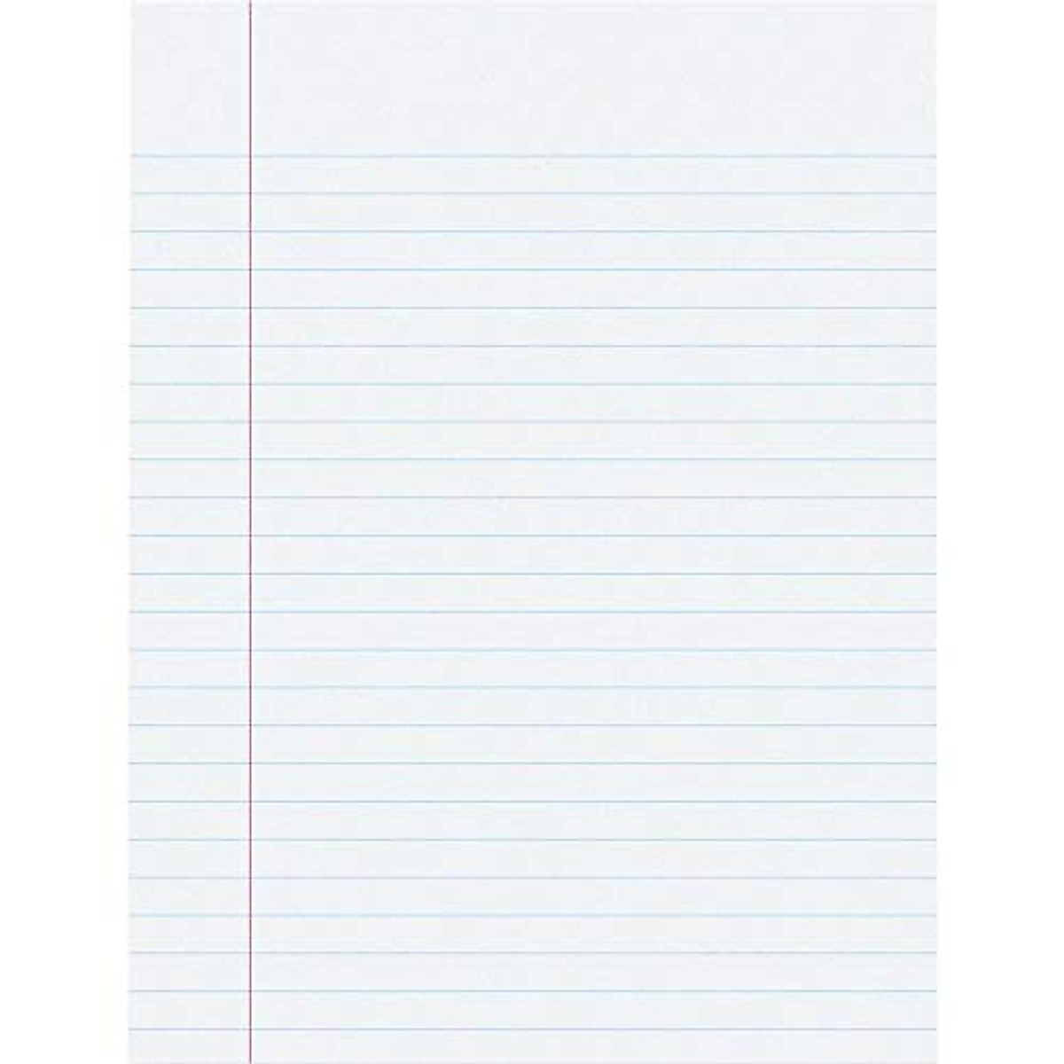 Pacon Composition Paper, 8"X10 1/2", 3/8" Ruling, White, 500 Sheets