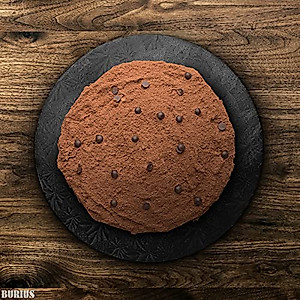 Black Round Tray 12 Inch Cardboard Circles Black Cake Board Cake Drum Wrap Covering Display Board Round Cardboard Cake Rounds - BURIUS