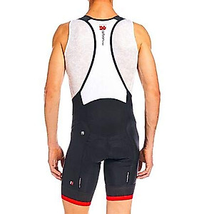 Giordana Men's FR-C Cycling Bib Shorts, Black/Red, XL