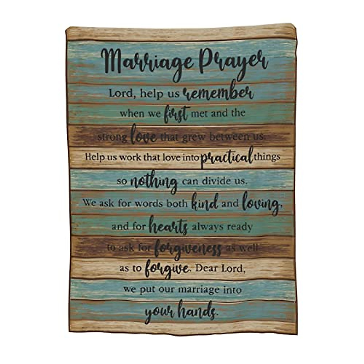 Marriage Prayer Anniversary Engagement Gifts Soft Warm Full Fleece Throw Blanket Flannel Fuzzy Travel Blankets All-Season Throws for Bed Sofa Women Gifts 50"X60"