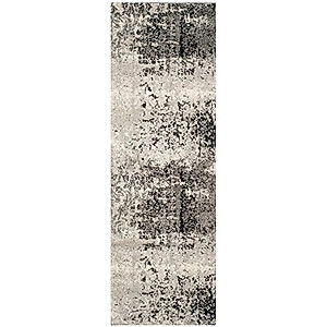 SAFAVIEH Retro Collection Accent Rug - 2'6" x 4', Light Grey & Grey, Modern Abstract Design, Non-Shedding & Easy Care, Ideal for High Traffic Areas in Entryway, Living Room, Bedroom (RET2139-7980)