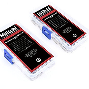 Hilitchi 500-Piece M2 M3 Hex Socket Button Head Cap Bolts Screws Nuts Assortment Kit Stainless Steel