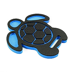 Polar Whale Portable Gardening Kneeling Pad Sea Turtle Shaped Blue and Black Knee Cushion with Tool Pocket for Home Work Automotive Workshop Durable Thick Comfortable High Density Waterproof Foam
