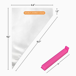 LotFancy Tipless Piping Bags, 500 Pcs 10 Inch Disposable Pastry Bags for Royal Icing, Cookies, Non-Slip Cake Decorating Bags Tool with 5 Clips, for all Size Tips Couplers
