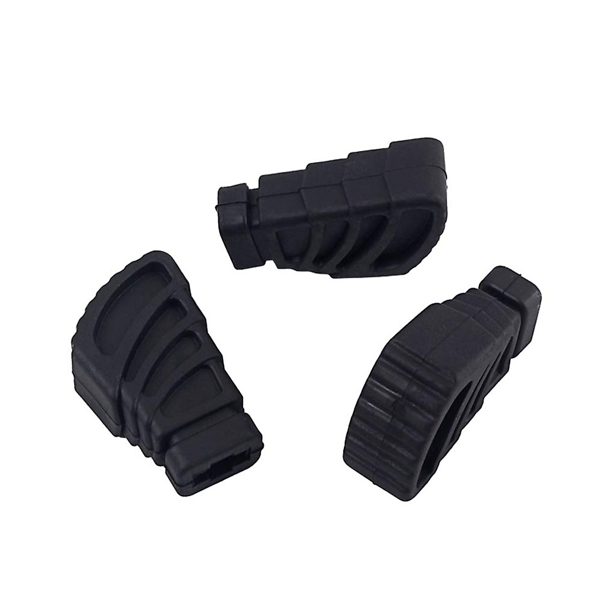 HEALLILY Drum Rubber Feet for Drum Hardware Cymbal Stand Rack Bracket Percussion Parts Size L 3pcs (Black)