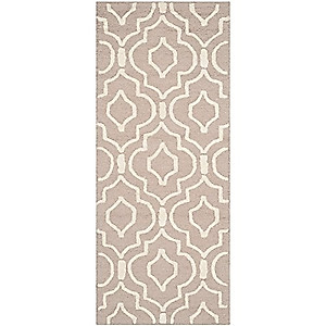 SAFAVIEH Cambridge Collection 2' x 3' Beige/Ivory CAM141J Handmade Moroccan Premium Wool Accent Rug