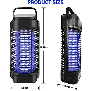 Bug Zapper - Powerful Electric Mosquito Zapper Fly Killer for Indoor-4200V Metal Mesh, Insect Fly Trap Indoor Mosquito Killer for Home, Garden, Patio, Backyard(18W)