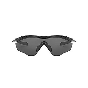 Oakley Men's OO9343 M2 Frame XL Rectangular Sunglasses, Polished Black/Grey, 45 mm