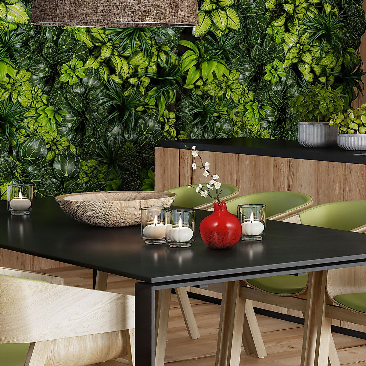 Cabilock Ceramic Flower Vase Red Pomegranate Vase Decoration Small Desktop Art Craft Ornament for Home Living Room Desk TV Cabinet Decoration