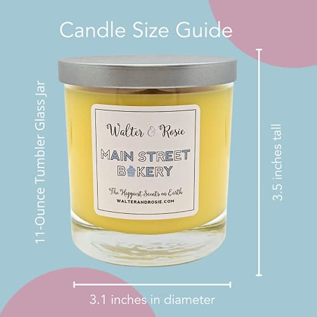 Walter & Rosie Candle Co. - Pineapple Float 11oz Scented Candle Inspired by Disney Scents & Dole Whip - Smell Like Disney Resorts - Happiest Scents on Earth - Soy Blend - Up to 40 Hrs