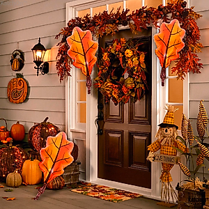 KatchOn, Happy Thanksgiving Balloons - Large 27 Inch, Pack of 6 | Maple Leaf Balloons - Big, 27 Inch | Thanksgiving Balloon Garland Kit, Fall Balloons | Fall Leaves Balloons | Turkey Balloons