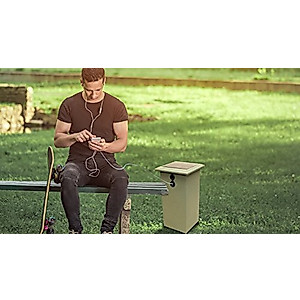 SuperCharge7™ Solar Powered USB Charging Station in Weathered Bronze, Cell Phone Charger, Outdoor, Weatherproof