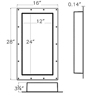 SHOWER CUBE Ready For Tile Waterproof Leak Proof Bathroom Recessed Shower Shelf Shower Niche Organizer Storage For Shampoo and Toiletry Storage (16" x 28" Single Shelve)