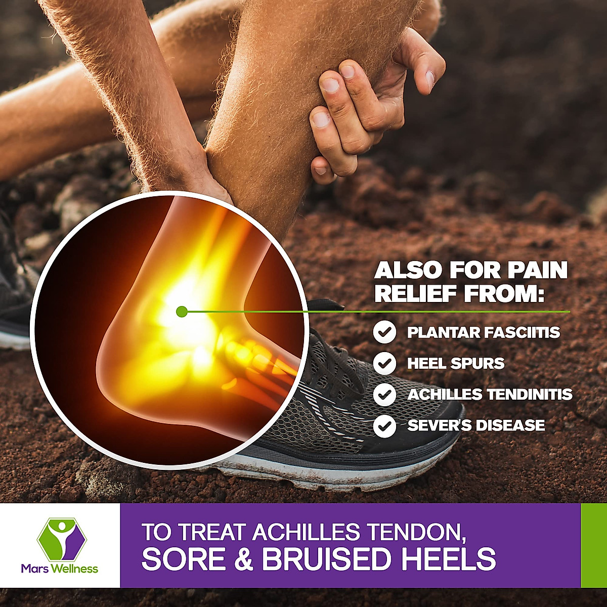 Foam Heel Cushion Pad 1/2" Non Adhesive - Foot Pain Relief - 4 Pairs