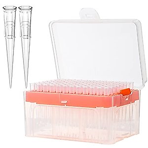 200uL Pipette Tips 960pcs- Four E's Scientific Universal 200ul Pipettor Tips Racked Non-pyrogenic DNAse/RNAse Free Autoclavable 10 Racks 96 Tips/Rack (960 Tips)