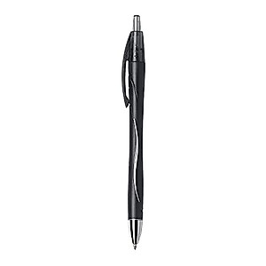 BIC Atlantis Comfort Retractable Ballpoint Pen, Medium Point (1.0mm), Black, Comfortable Grip For Added Control, 3-Count