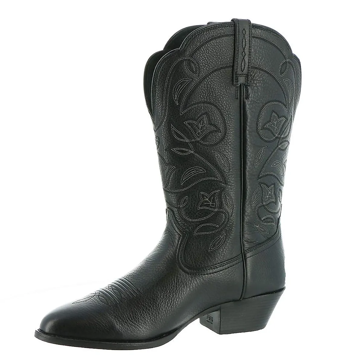 ARIAT BMVY9 Womens Heritage R Toe Western Boot Black Deertan 7.5