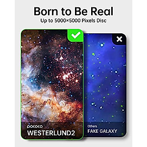 POCOCO Galaxy Projector, Gaming Desk Accessories for PC Setup, Real Planetarium Star Projector with Rechargeable Battery, Birthday Gift Ideas for Men Women Kids, Night Lights for Stress Relief (Black)